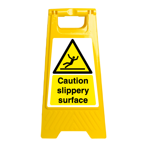 Caution Slippery Surface sign – Ref: w168 – Safety Sign Warehouse