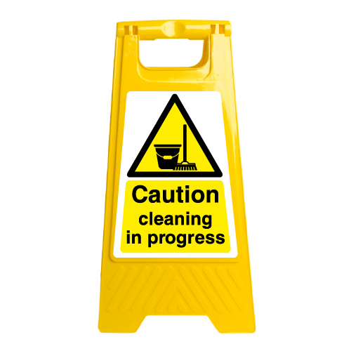 Caution Cleaning in Progress sign – Ref: w170 – Safety Sign Warehouse
