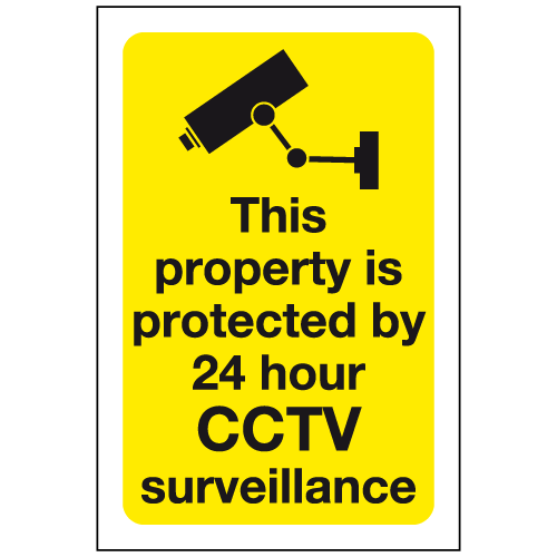 This property is protected by 24 hour CCTV surveillance sign – Ref ...