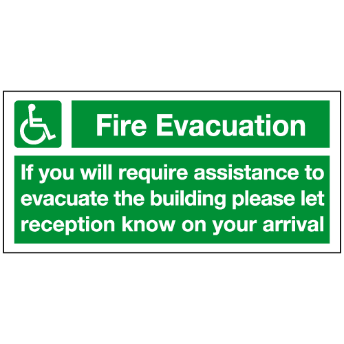 Fire evacuation sign – Ref: dsc15 – Safety Sign Warehouse