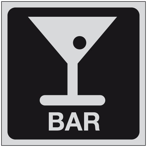 Bar Symbol sign – Ref: gs13a – Safety Sign Warehouse