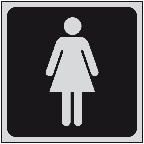 Female Toilet sign – Ref: gs3a – Safety Sign Warehouse