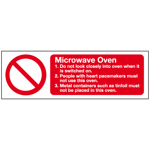 Microwave Oven sign – Ref: hc1 – Safety Sign Warehouse