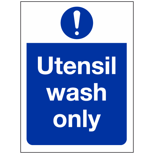 Utensil wash only sign – Ref: hc25 – Safety Sign Warehouse