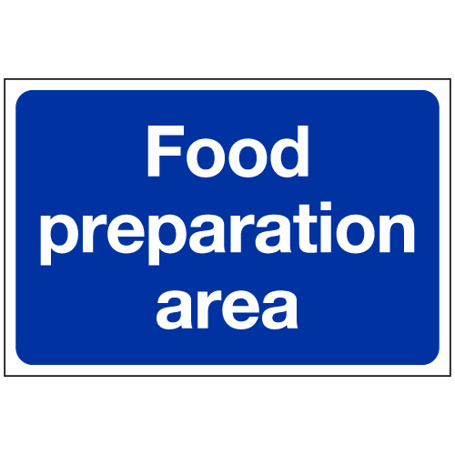 Food preparation area sign – Ref: hc40 – Safety Sign Warehouse