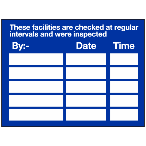 These facilities are checked at regular intervals and were inspected ...