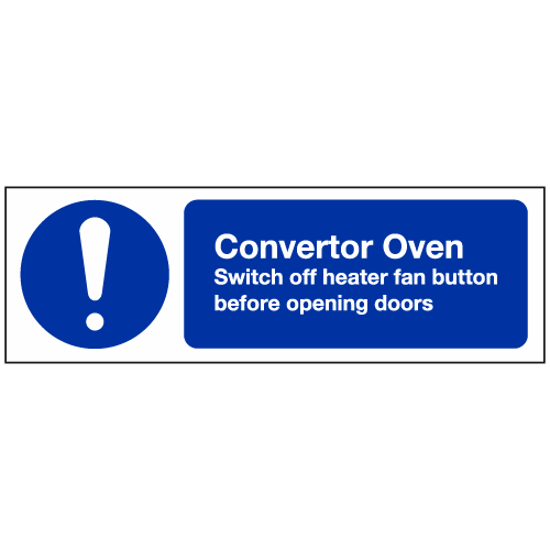 Convertor Oven instructions sign – Ref: hc7 – Safety Sign Warehouse