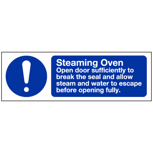 Steaming Oven instructions sign – Ref: hc8 – Safety Sign Warehouse