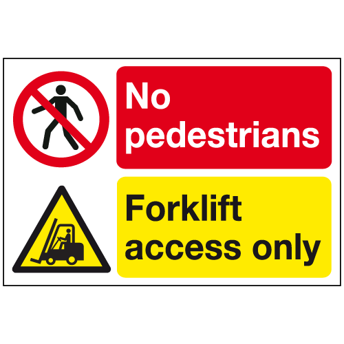 No pedestrians forklift access only sign – Ref: mp51 – Safety Sign ...