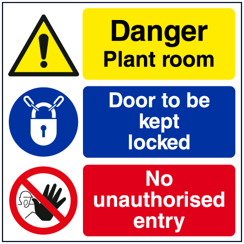 Plant room sign – Ref: mp61 – Safety Sign Warehouse