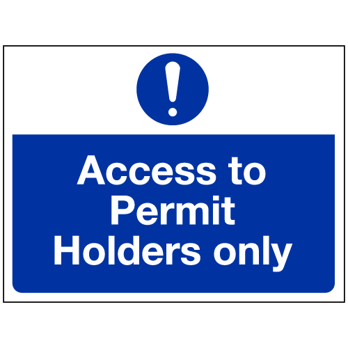 Access to permit holders only sign – Ref: ms176 – Safety Sign Warehouse