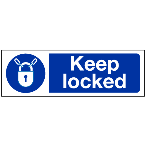Keep locked sign – Ref: ms19 – Safety Sign Warehouse