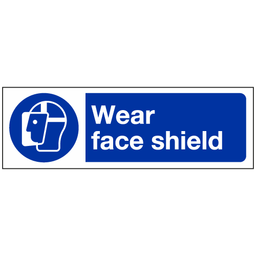 Wear face shield sign – Ref: ms23 – Safety Sign Warehouse