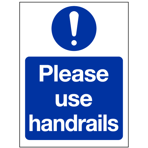 Please use handrails sign – Ref: ms383 – Safety Sign Warehouse