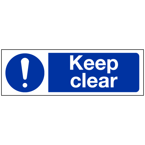 Keep clear sign – Ref: ms3 – Safety Sign Warehouse