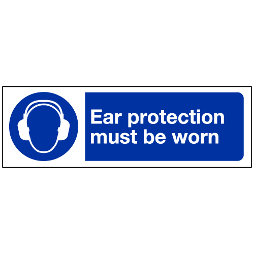 Ear protection must be worn sign – Ref: ms43 – Safety Sign Warehouse