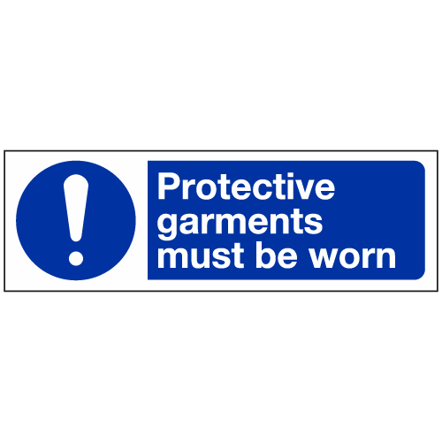 Protective garments must be worn sign – Ref: ms5 – Safety Sign Warehouse