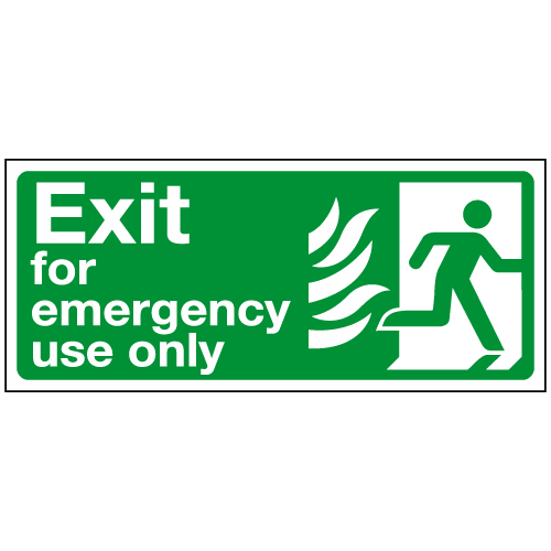 NHS Exit for emergency use only – Ref: nhs41 – Safety Sign Warehouse