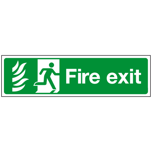 NHS Fire Exit running man right – Ref: nhs45 – Safety Sign Warehouse