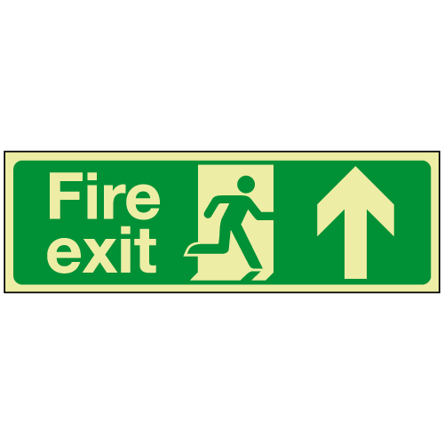 GITD Green Straight arrow symbol – Ref: pl72 - Safety Sign Warehouse