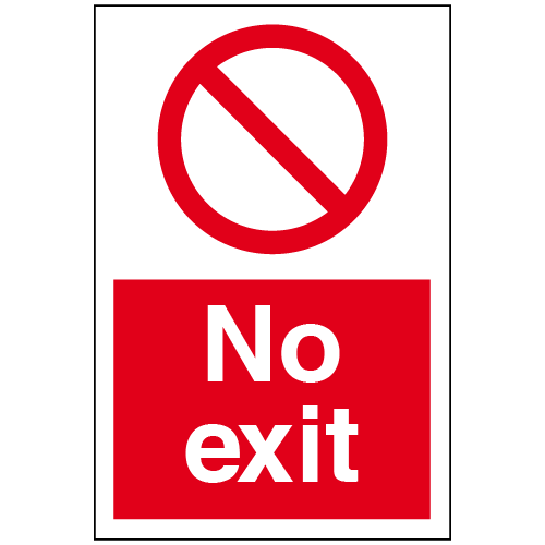 No exit sign – Ref: ps210 – Safety Sign Warehouse
