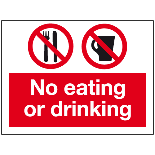 No eating or drinking sign – Ref: ps276h – Safety Sign Warehouse