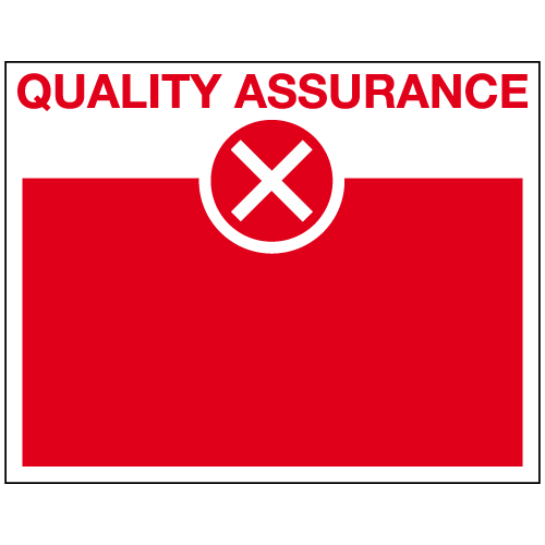Red blank Quality control sign – Ref: qs13 – Safety Sign Warehouse
