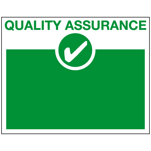 Green blank Quality control sign – Ref: qs16 – Safety Sign Warehouse