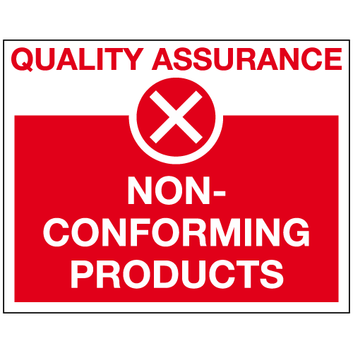 Non-conforming Products sign – Quality control sign – Ref: qs4 – Safety ...