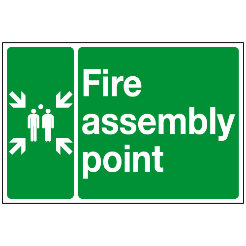 Fire assembly point sign – Ref: sc470 – Safety Sign Warehouse