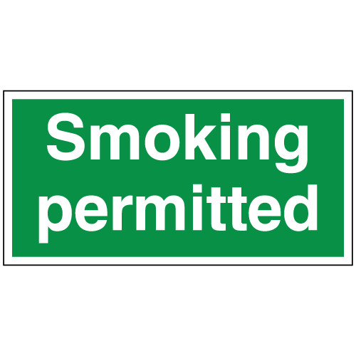 Smoking permitted sign – Ref: sc472 – Safety Sign Warehouse