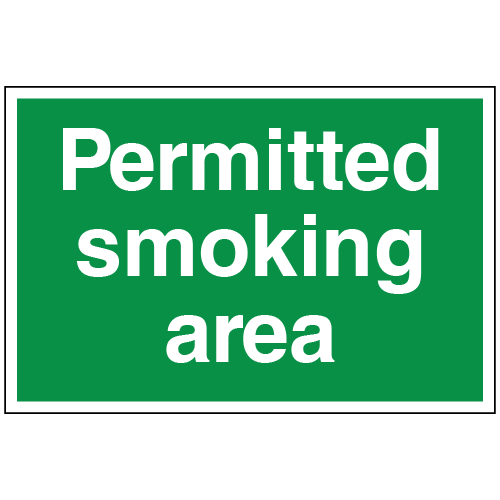 Permitted smoking area sign – Ref: sc481 – Safety Sign Warehouse