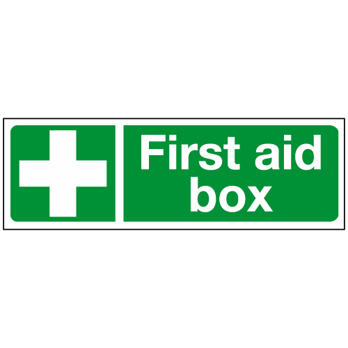 First aid box sign – Ref: sc500 – Safety Sign Warehouse