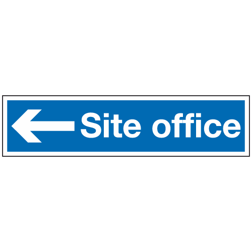 Site Office (arrow left) sign – Ref: sg20 – Safety Sign Warehouse