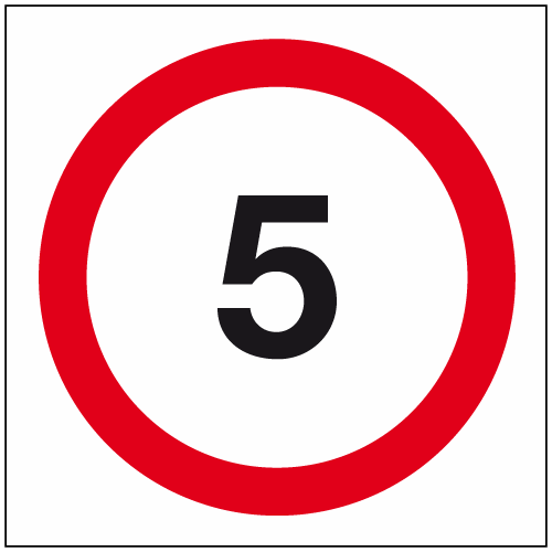 5 MPH speed sign – Ref: tc27 – Safety Sign Warehouse
