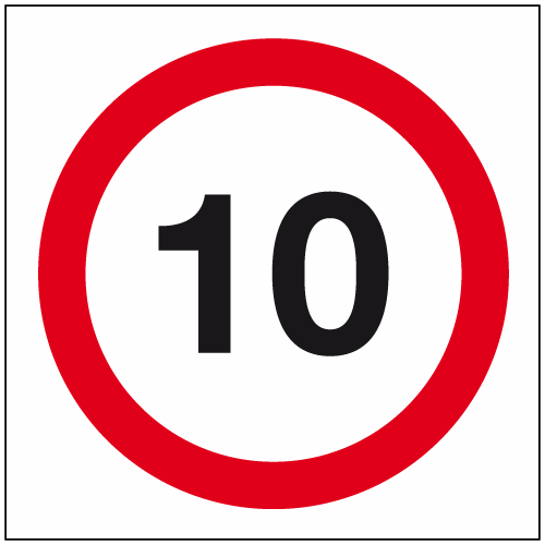 10 MPH speed sign – Ref: tc28 – Safety Sign Warehouse
