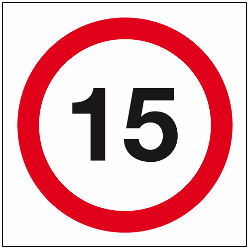 15 MPH speed sign – Ref: tc29 – Safety Sign Warehouse