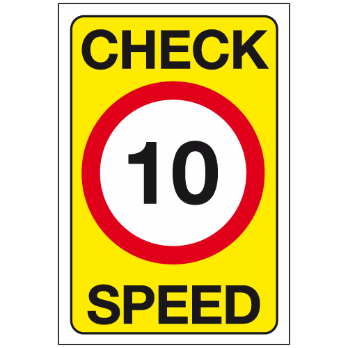 Check speed 10 mph sign – Ref: tc31 – Safety Sign Warehouse