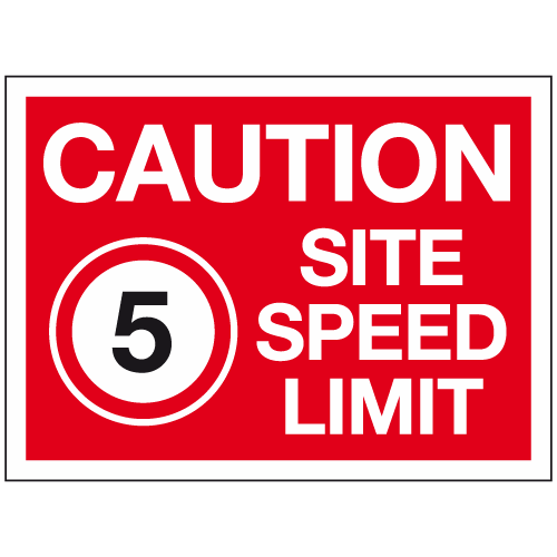 Caution site speed limit 5mph sign – Ref: tc67 – Safety Sign Warehouse