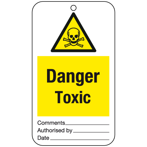 Danger toxic tie tag sign – Ref: tt770 – Safety Sign Warehouse