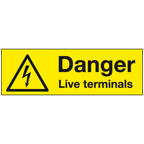 Danger live terminals labels (Pack of 10) sign – Ref: wl384 – Safety ...