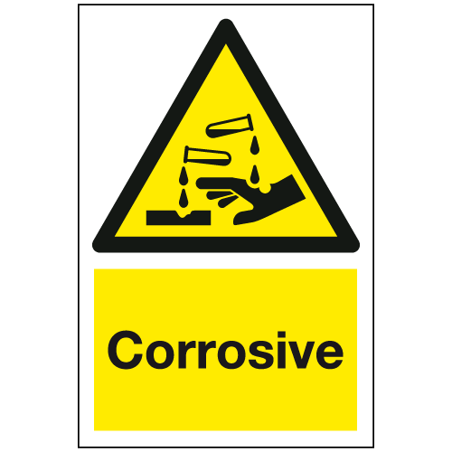 Corrosive sign – Ref: wm15 – Safety Sign Warehouse