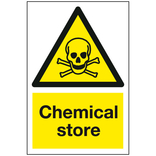 Chemical store sign – Ref: wm33 – Safety Sign Warehouse