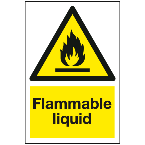 Flammable liquid sign – Ref: wm3 – Safety Sign Warehouse