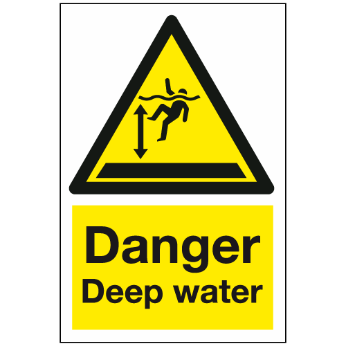 Danger Deep water sign – Ref: ws200 – Safety Sign Warehouse