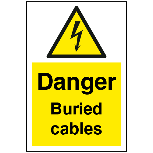 Danger buried cables sign – Ref: ws208 – Safety Sign Warehouse