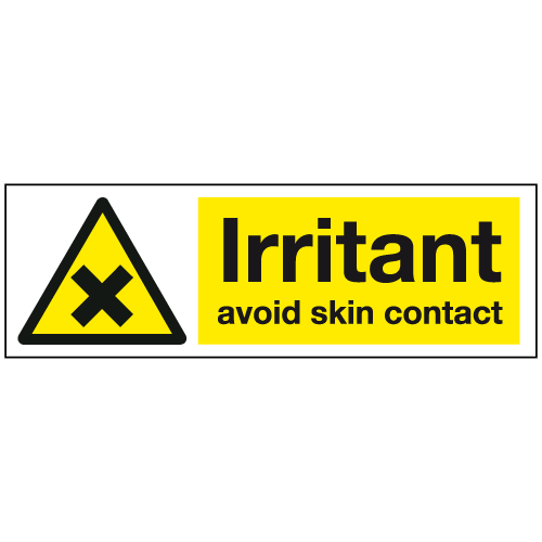 Irritant avoid skin contact sign – Ref: ws21 – Safety Sign Warehouse
