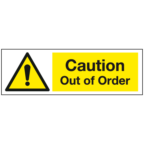 Caution out of order sign – Ref: ws254 – Safety Sign Warehouse