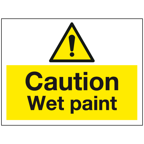 Caution wet paint sign – Ref: ws386 – Safety Sign Warehouse