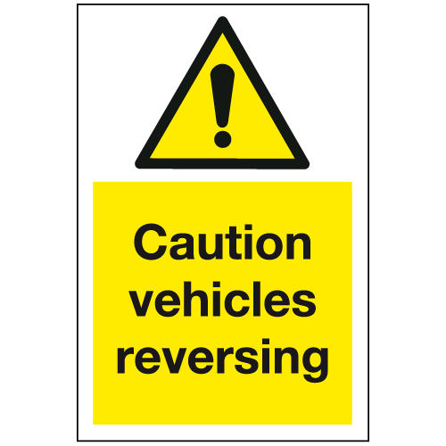 Caution vehicles reversing sign – Ref: ws522 – Safety Sign Warehouse